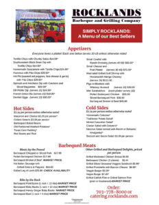 Rocklands Catering Menus
