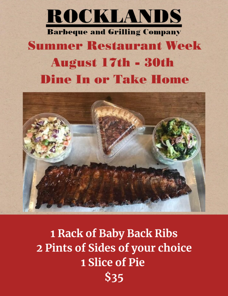 Summer Restaurant Week is August 17th - 30th! - Rocklands Barbeque and ...
